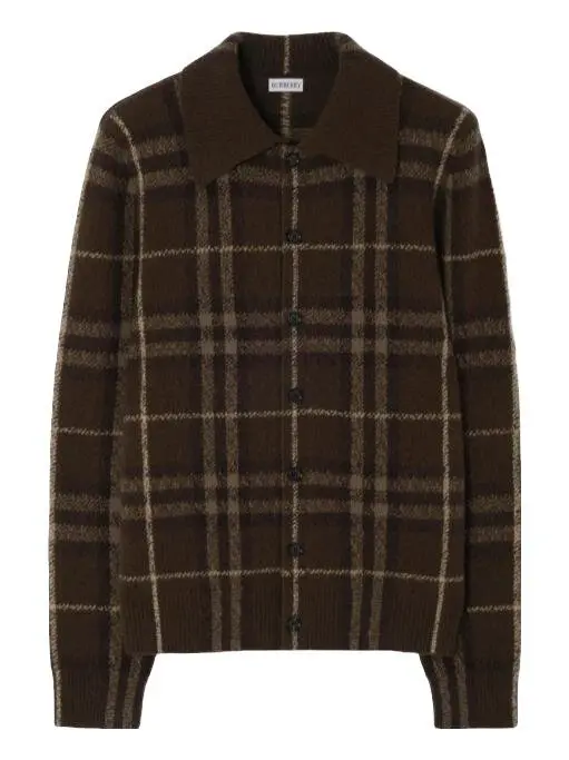 Burberry House Check Cashmere Cardigan - Tan
