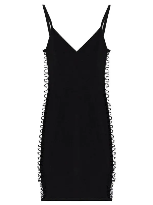 Dsquared2 Side Cut-out Lace-up Mini Dress - Black