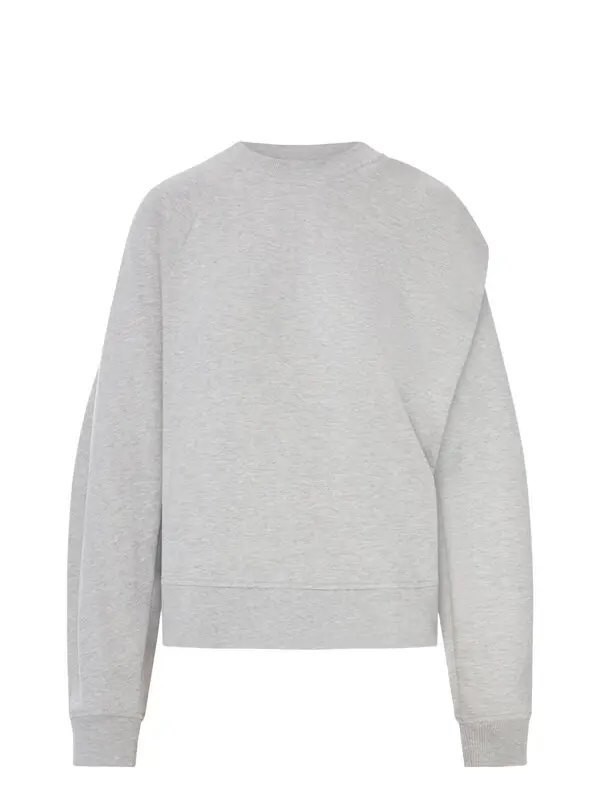 Dries Van Noten Long-sleeve Sweatshirt With Deconstructed Detail - Grey