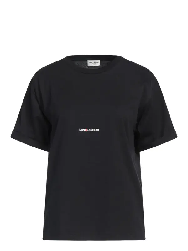 Saint Laurent T-shirt With Logo - Black