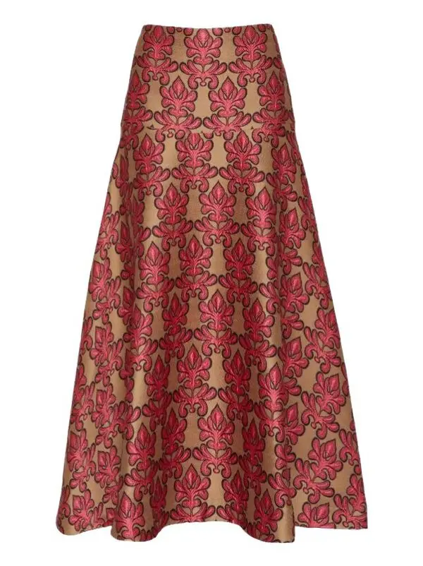 La DoubleJ Janis Midi Skirt - Red