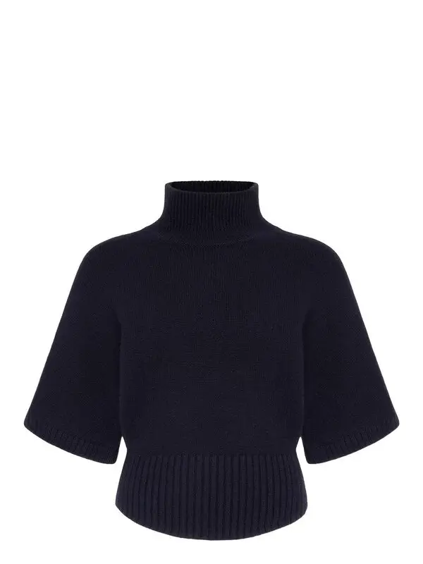 Alaïa Cashmere High Neck Jumper - Black