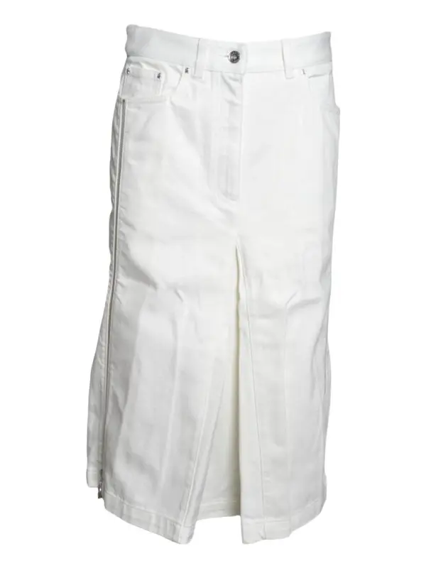 Rabanne Slit-detailed Denim Midi Skirt - No