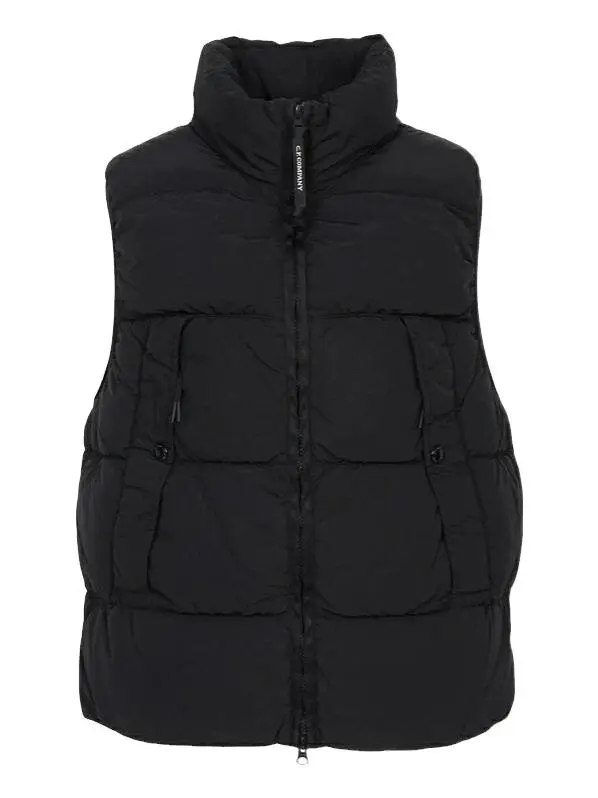 C.P. COMPANY Zippered Down Vest - Black