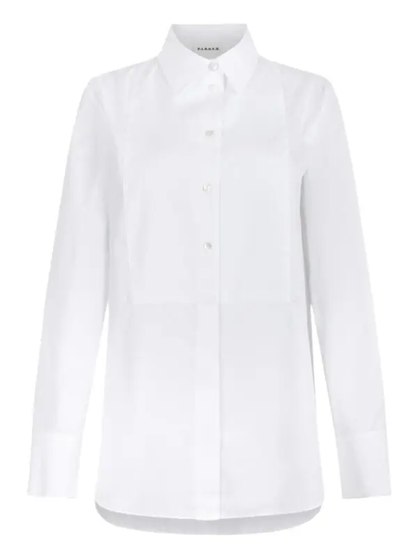 P.a.r.o.s.h Color-block Long-sleeve Shirt - White