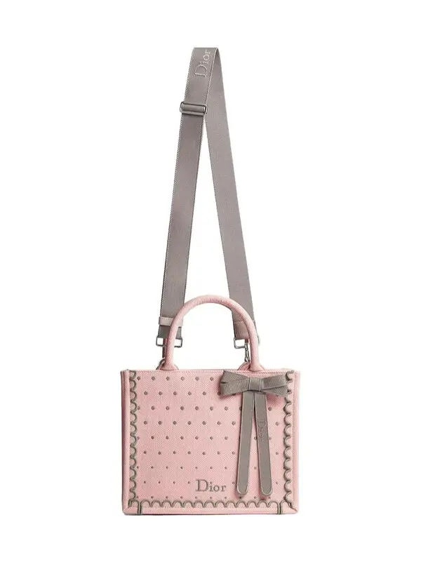 Dior Book Tote Small With Strap - Pink