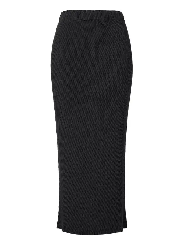 Issey Miyake Rhombus Pleats Skirt - Black
