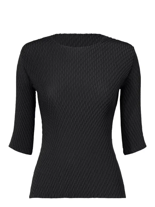 Issey Miyake Rhombus Pleats Shirt - Black