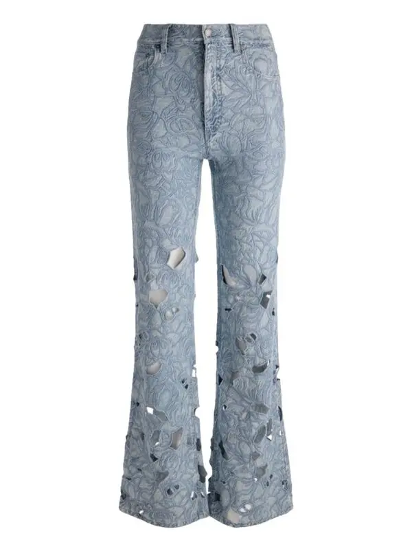 ALICEOLIVIA Belted Jeans - Gray