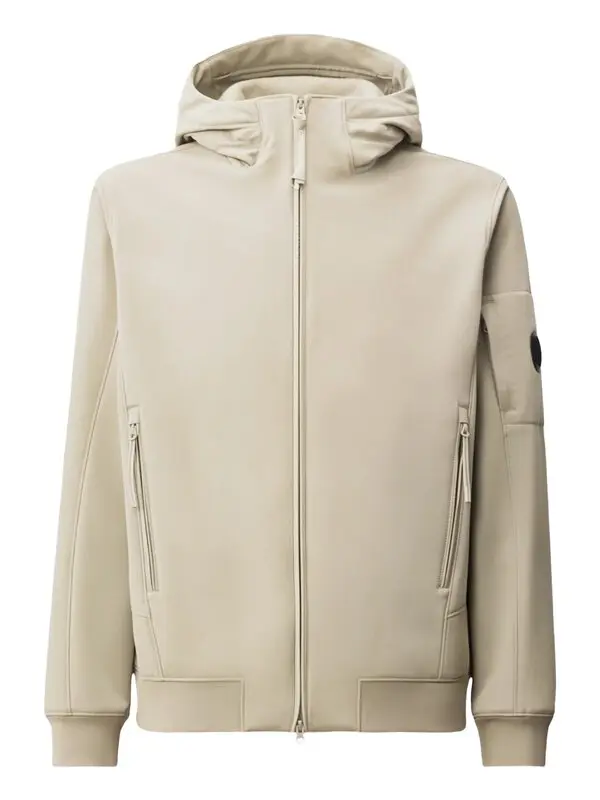 C.P. COMPANY Hooded Jacket With Lens Detail - Nude