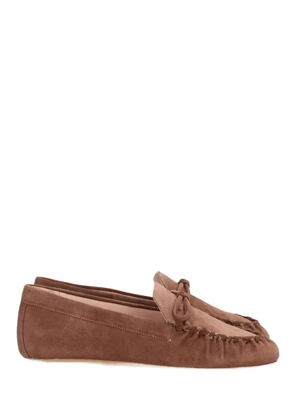STUART WEITZMAN Round-toe Loafers With Bow Detailing - Brown