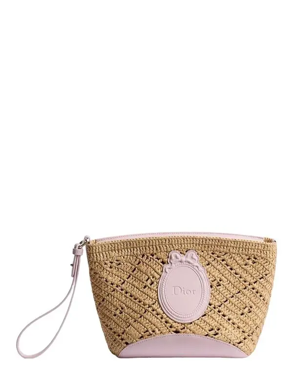Dior Woven Raffia Blooming Pouch - No