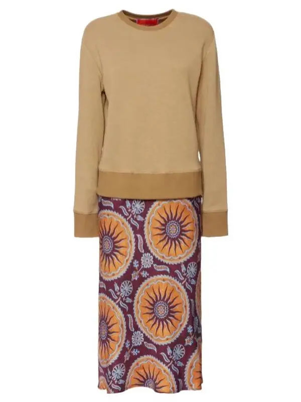 La DoubleJ Jazzy Midi Dress - Nude