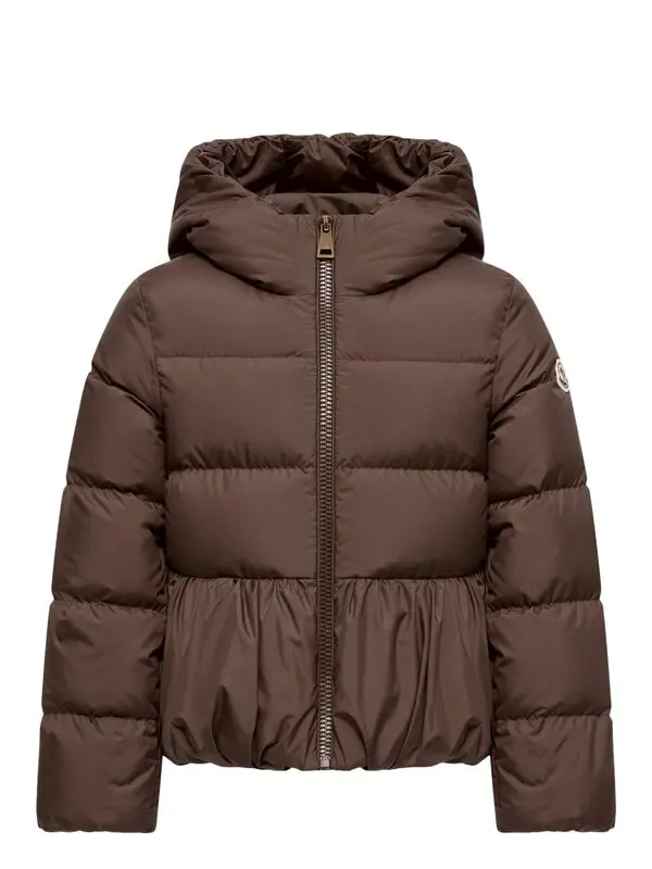 Moncler Elizaveta Hooded Down Jacket - Brown