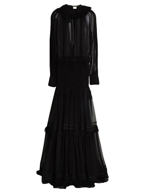 Saint Laurent Bohemian Maxi Dress - Black