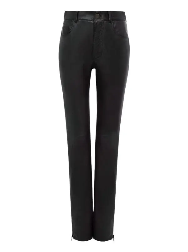 Chloé Slim Leather Pants - Black