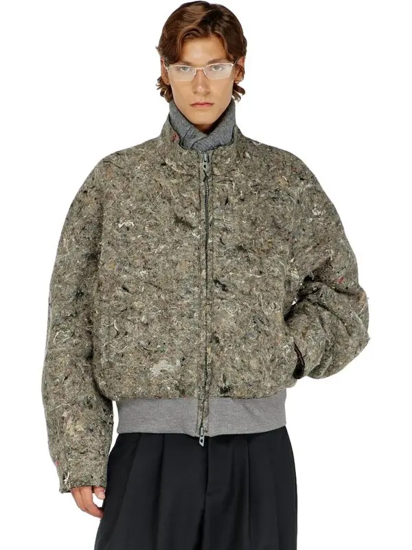 DIESEL® Upcycled Felted Jacket - Mottled Taupe