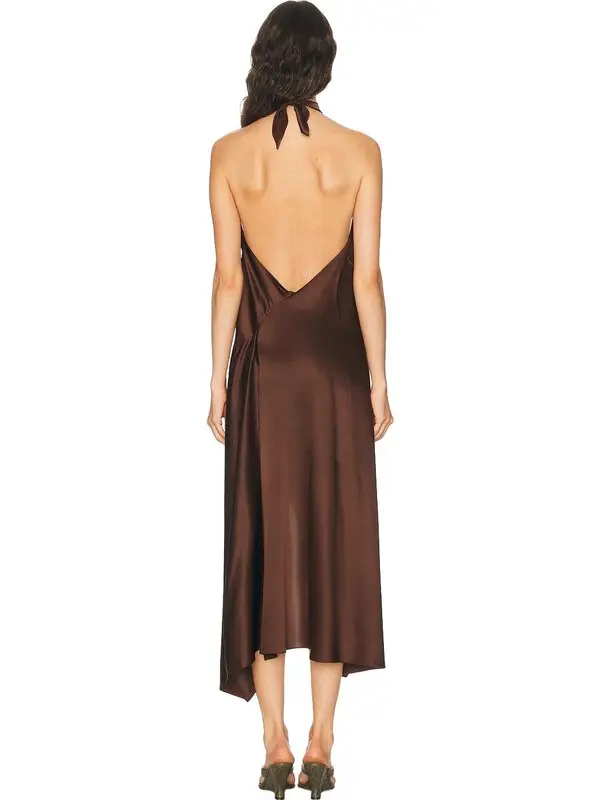Helmut Lang Silk Tie Neck Dress - Serra