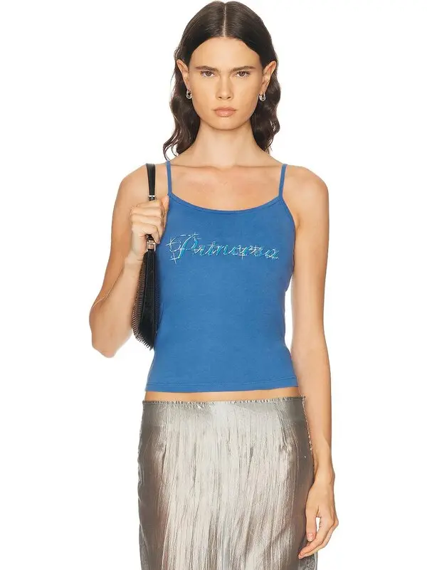 WILLY CHAVARRIA Princesa Cholita" Tank Top - Blue