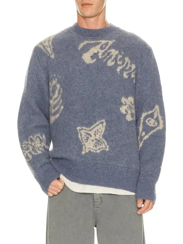 Oas Symo Pino Crewneck Sweater - Blue