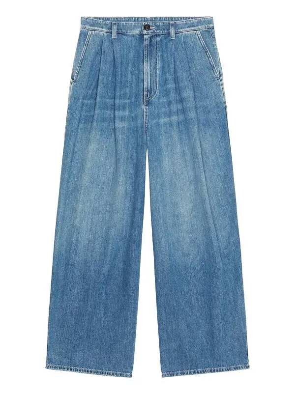 Marni Wide Leg Denim Trousers - Ocean