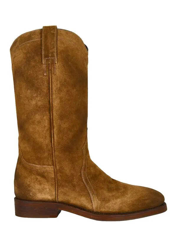 JIL SANDER Suede Pull-on Boots - Walnut