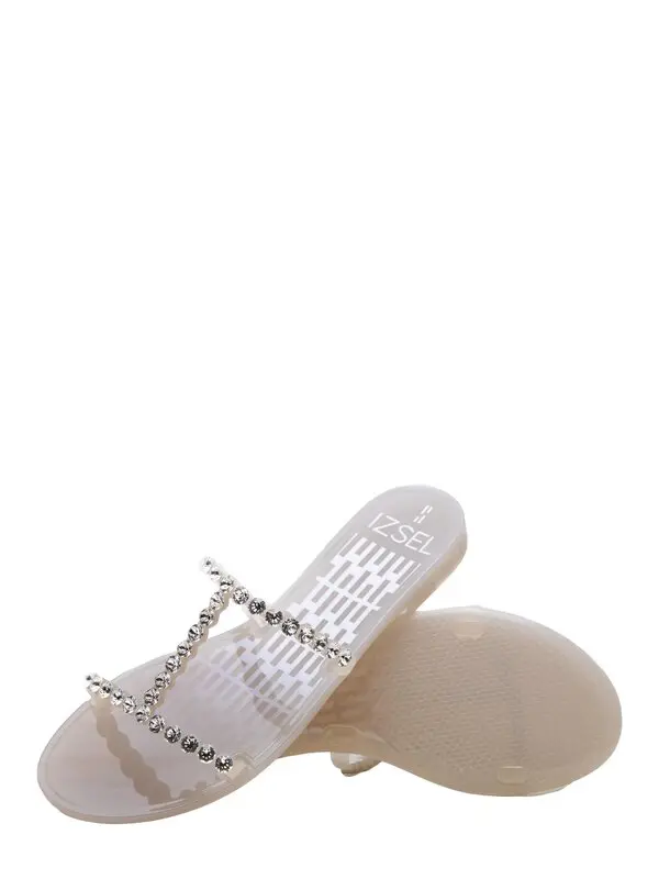 IZSEL Embellished Pvc Sandals - Grey