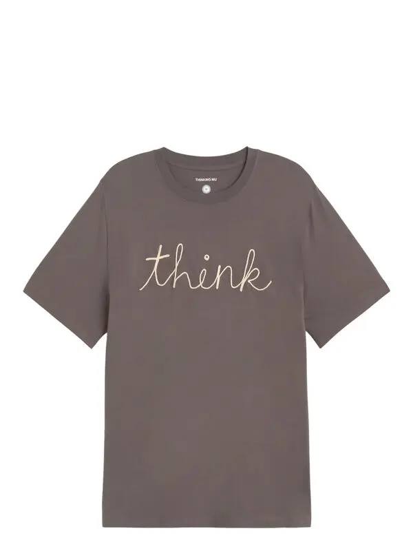 THINKING MU Gray Think Aaron T-shirt - Grey
