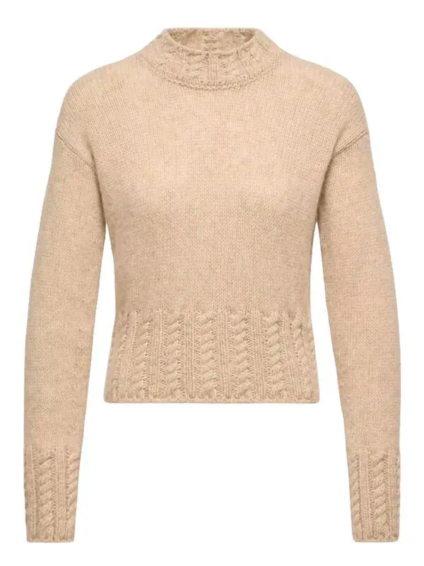 Moncler Alpaca Blend Turtleneck Sweater - Beige