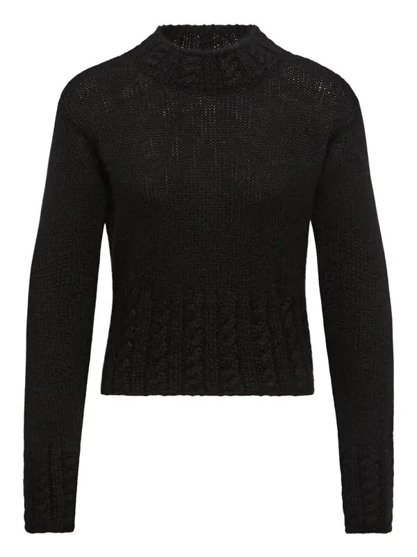 Moncler Alpaca Blend Turtleneck Sweater - Black