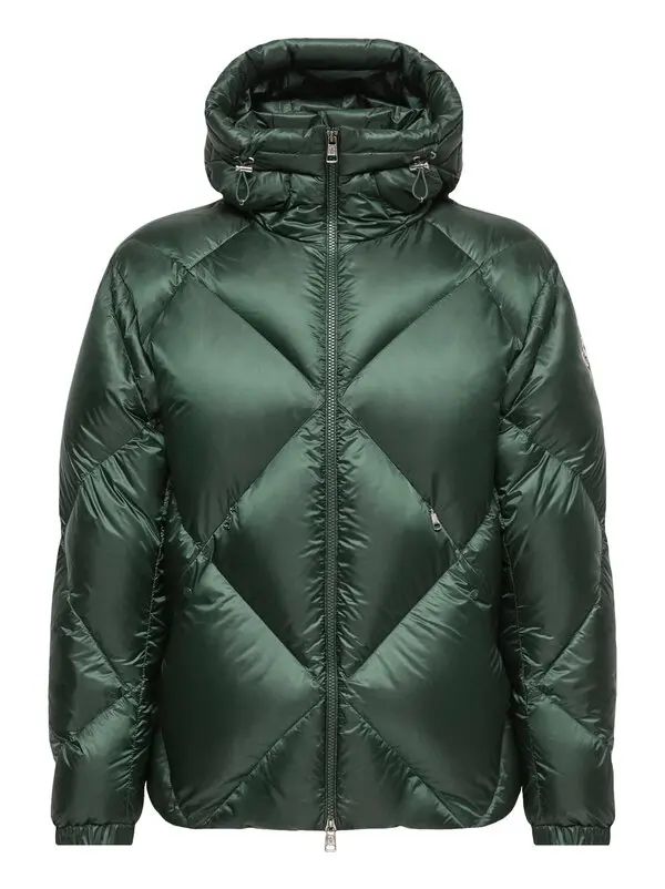 Moncler Valclaire Hooded Diamond-quilted Down Jacket - Green