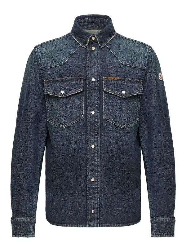 Moncler Denim Shirt Jacket - Blue