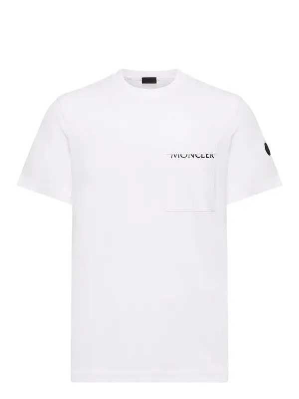 Moncler Logo Cotton Jersey T-shirt - White