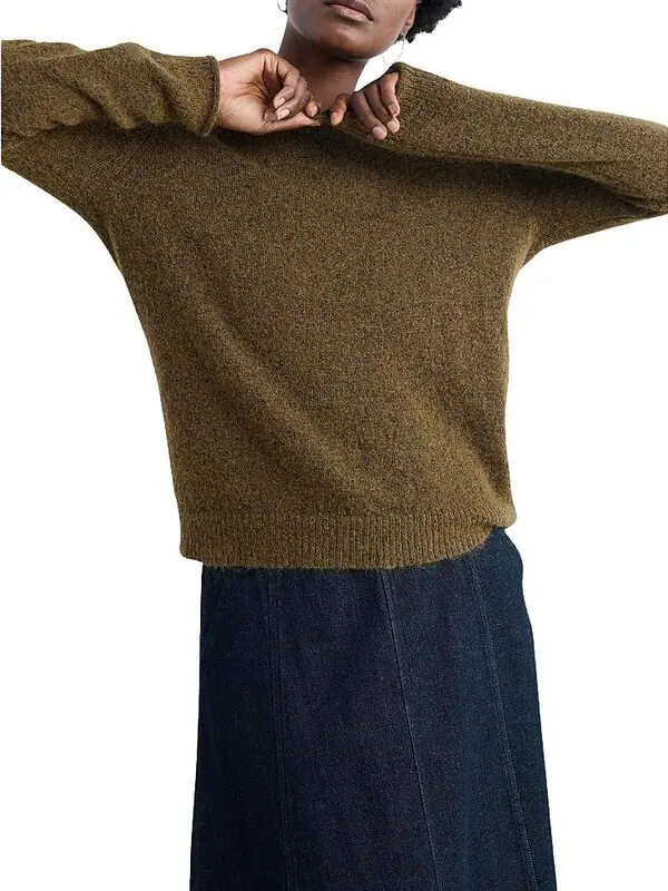 SEASALT CORNWALL Lily Bell Mohair Blend Jumper - Rich Olive