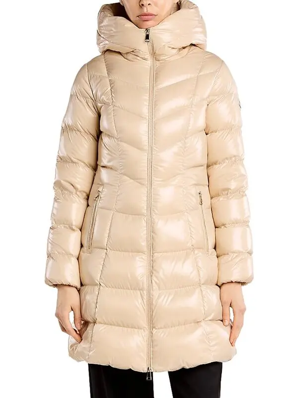 Moncler Marusse Hooded Down Jacket - Beige