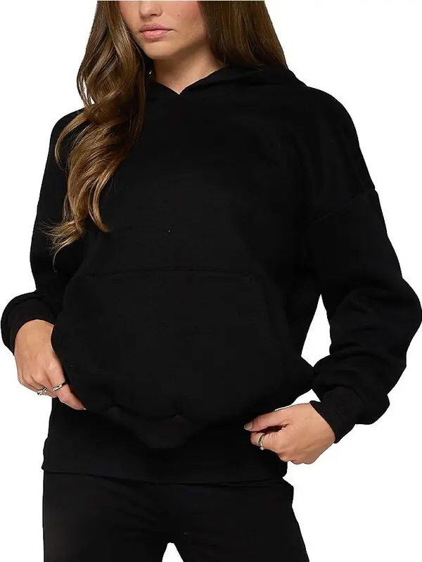 EDIKTED Angel Energy Sequin Hoodie - Black