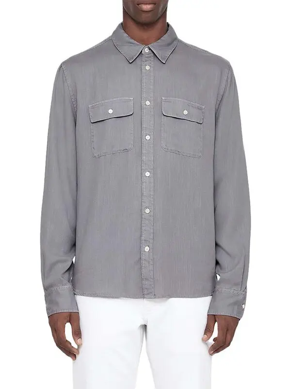 ALLSAINTS Bond Long Sleeve Shirt - Cloud Grey