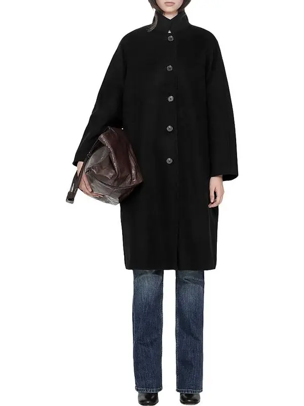 ALLSAINTS Effie Wool Blend Coat - Black