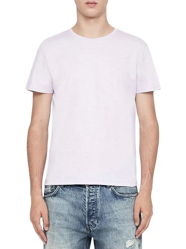 ALLSAINTS Cody Cotton Textured Crewneck T-shirt - Dusted Lilac