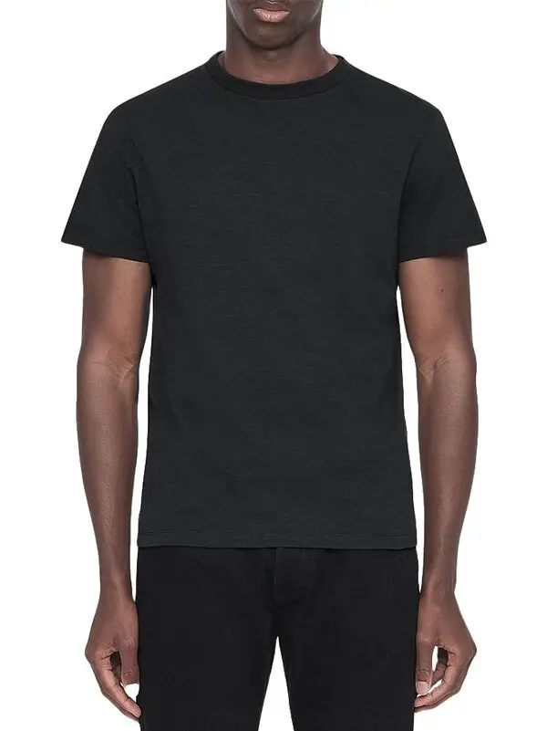 ALLSAINTS Cody Cotton Textured Crewneck T-shirt - Washed Black