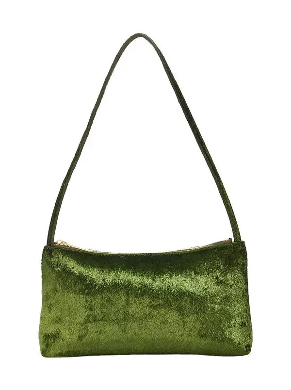 MANSUR GAVRIEL Gaia Velvet Shoulder Bag - Olive