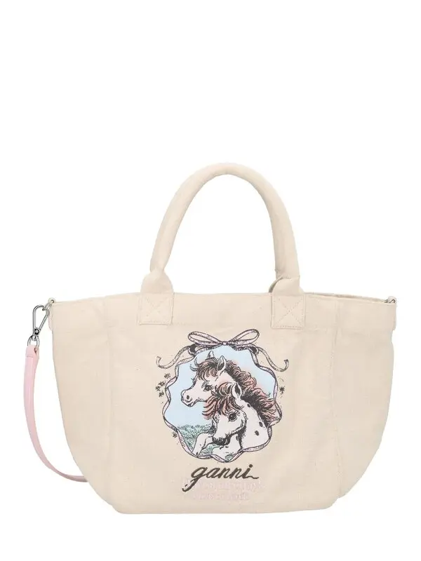 GANNI Easy Pony" Medium Tote - Ivory