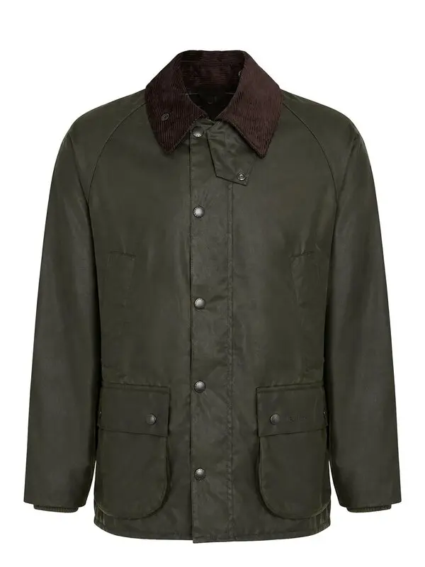 Barbour Giacca "bedale" In Cotone Cerato - Black