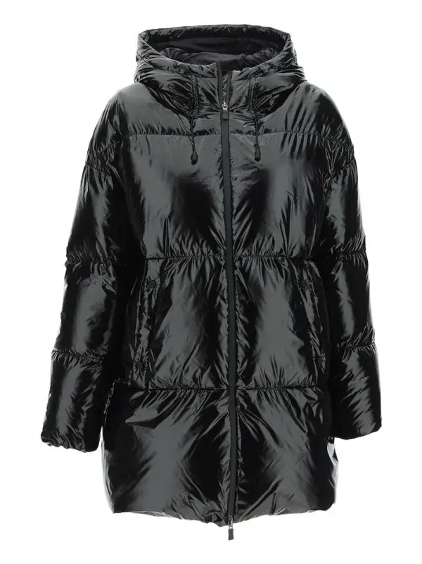 Herno Glazed Ripstop Down Jacket - Black
