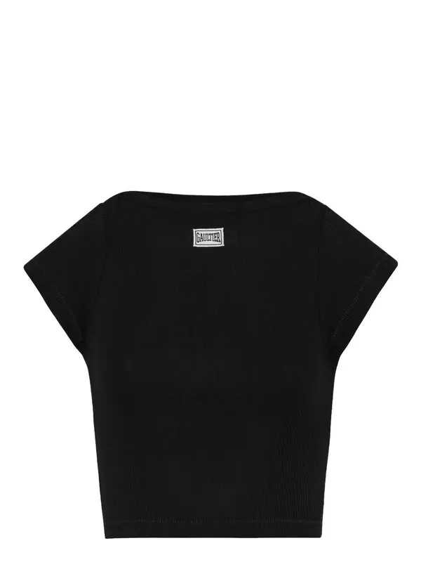 JEAN PAUL GAULTIER Ribbed Patch T-shirt - Black