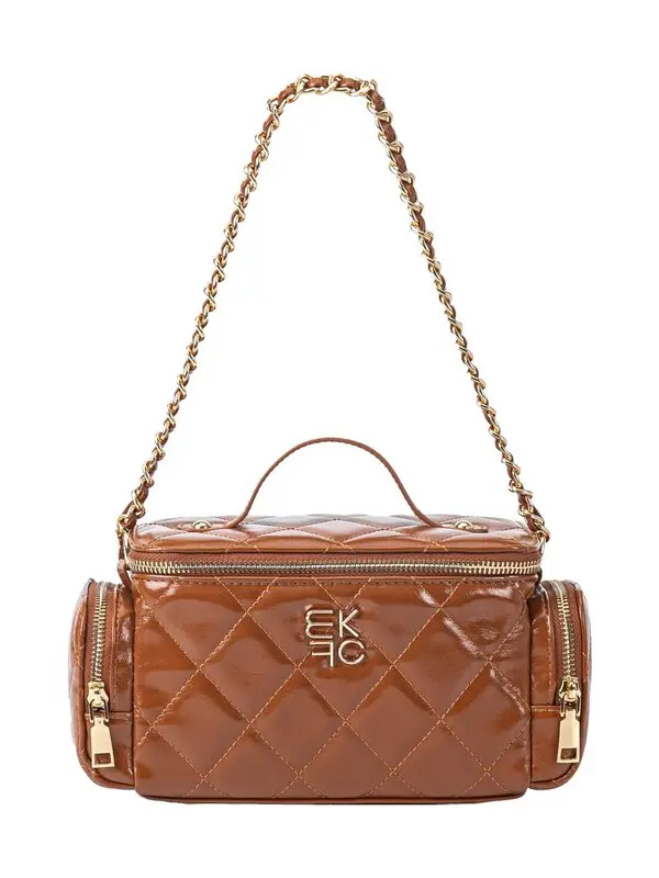 MKF COLLECTION BY MIA K. Fortuna Quilted Crossbody Bag - Brown