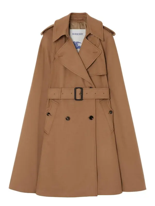 Burberry Cashmere Belmont Trench Cape - Beige