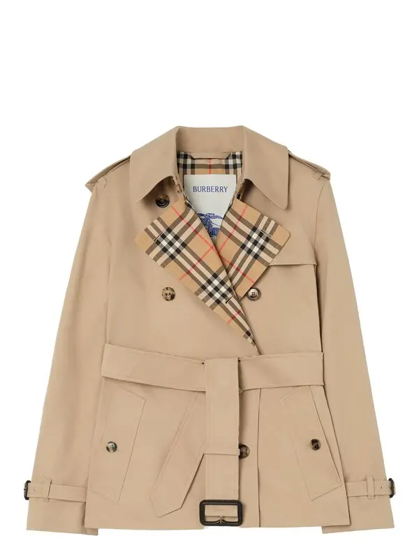 Burberry Gabardine Lakefield Trench Jacket - Beige