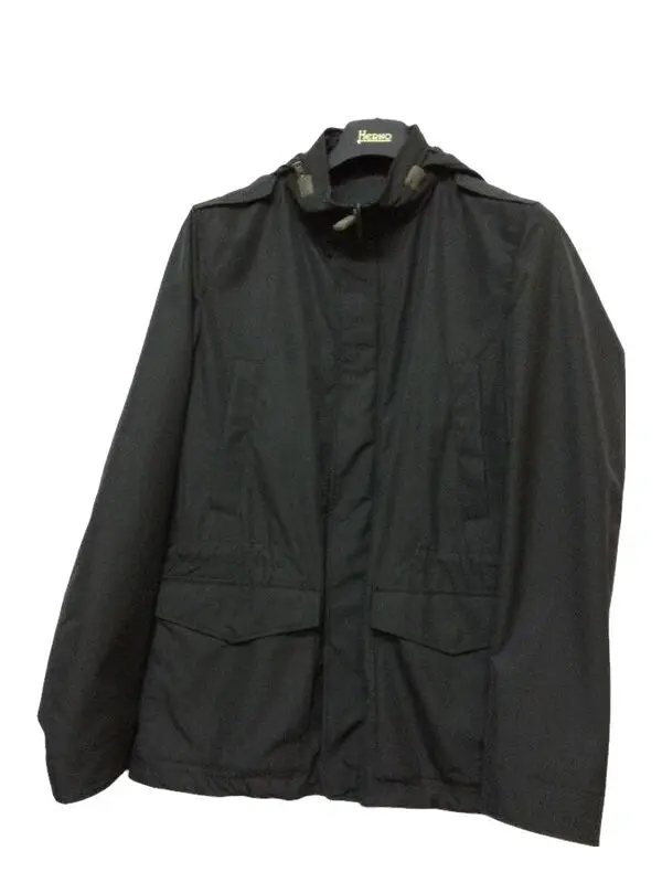 Herno Hooded Lightweight Jacket - Black