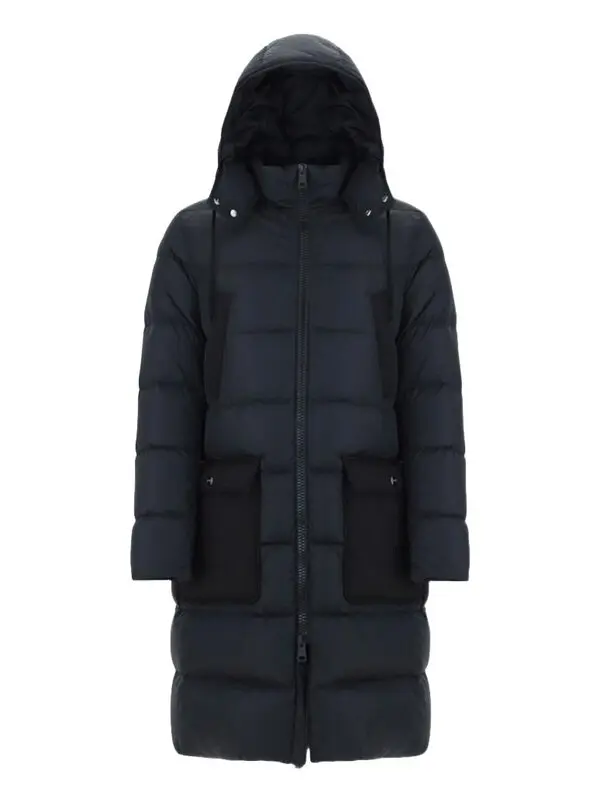 Herno Long-sleeved Hooded Coat - Black